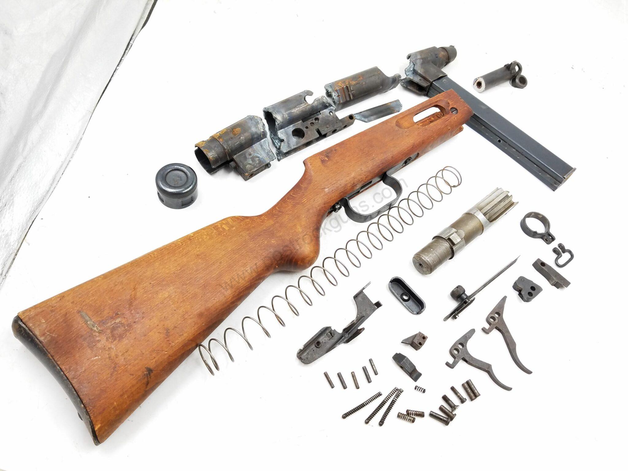 Beretta model 38/44 9mm decommissioned submachine gun parts kit w/ one ...